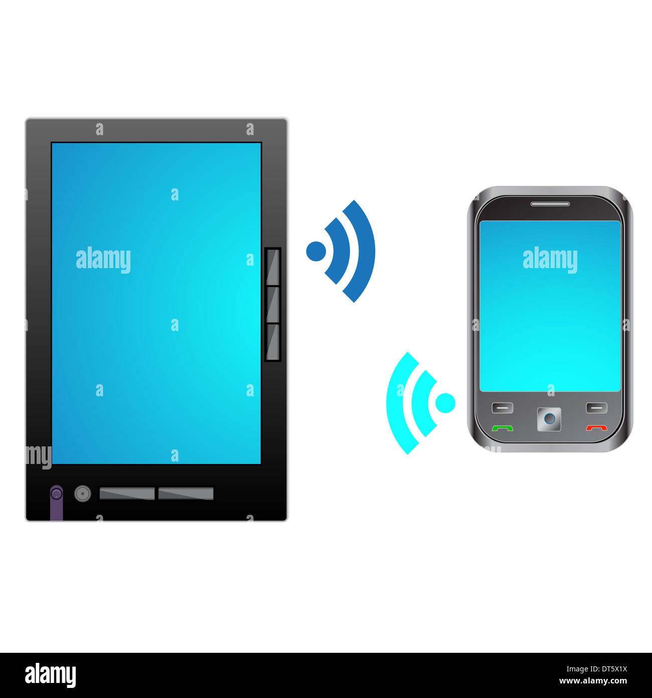 Bring Your Own Device. BYOD. Tablet with mobile phone Stock Photo - Alamy