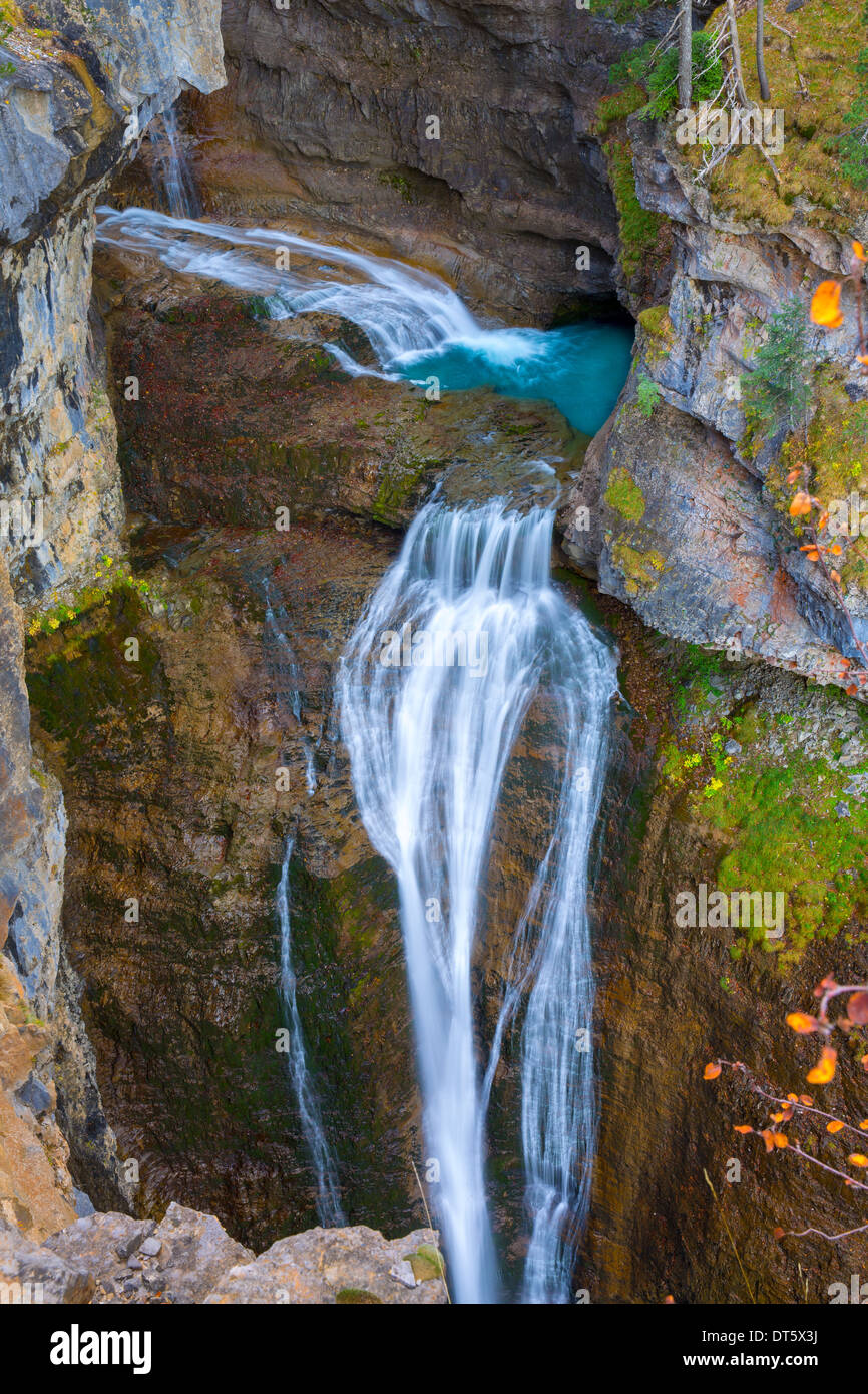 Cascada del Estrecho waterfall in Ordesa valley Pyrenees Huesca Spain ...