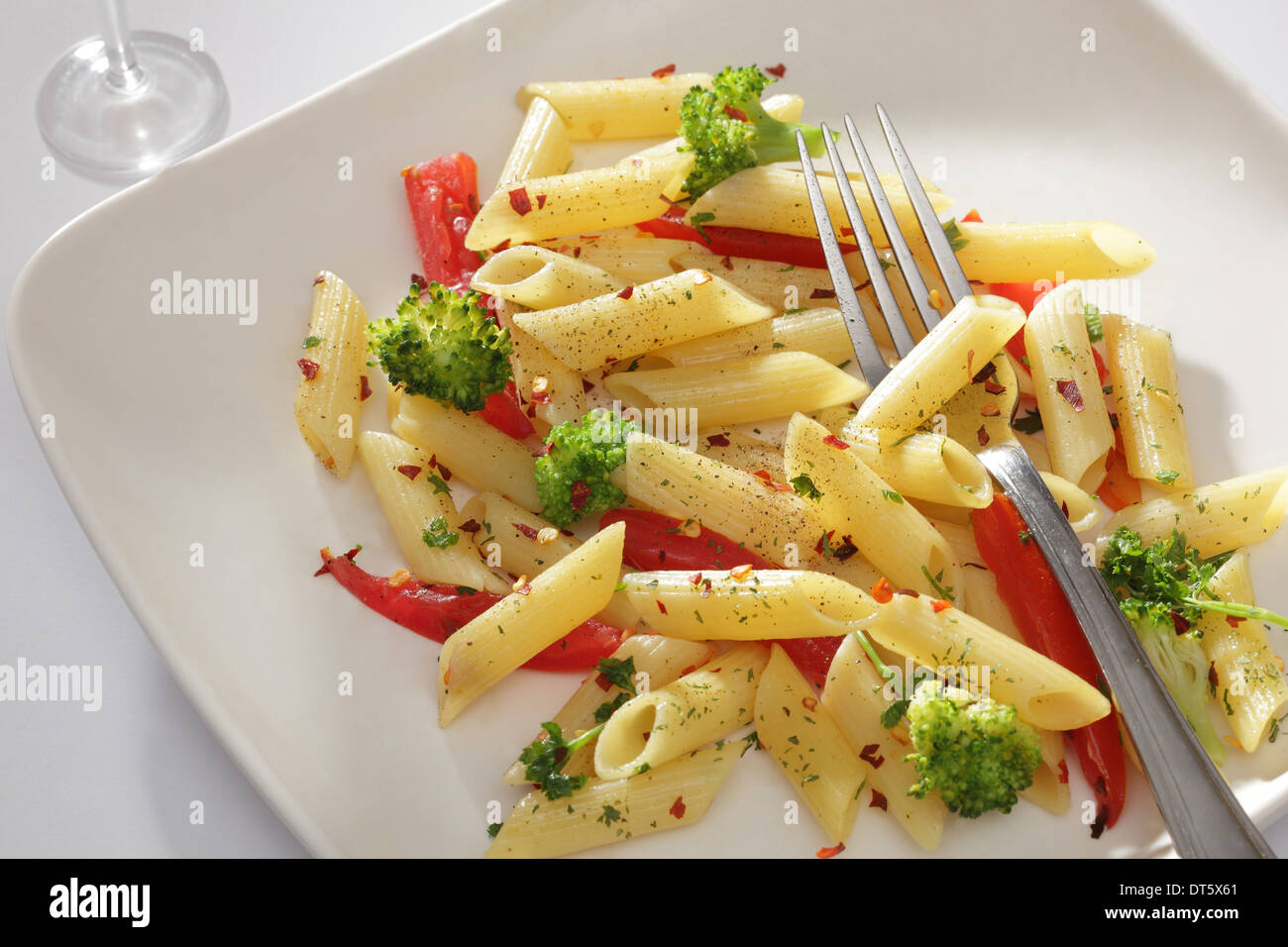 Pasta is a generic term for italian variants of noodles Stock Photo - Alamy