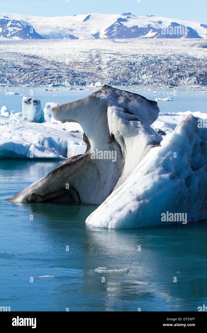 Iceberg in the glacial lagoon at Jökulsárlón,, Iceland Stock Photo - Alamy