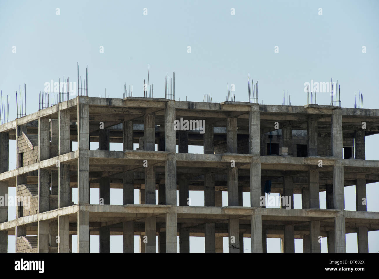 Construction concrete block apartment building hi-res stock photography ...
