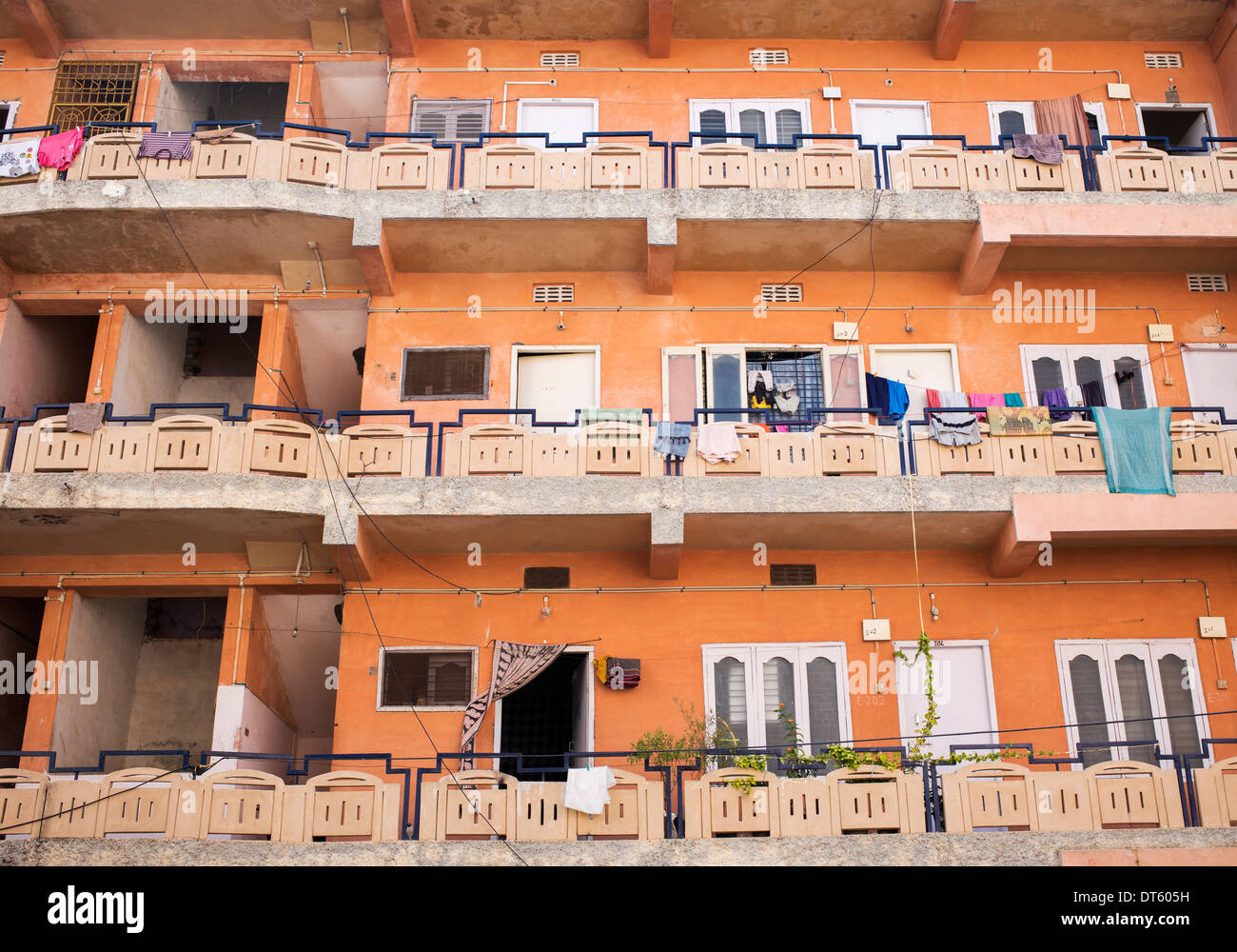Indian town apartments. Puttaparthi, Andhra Pradesh, India Stock Photo ...