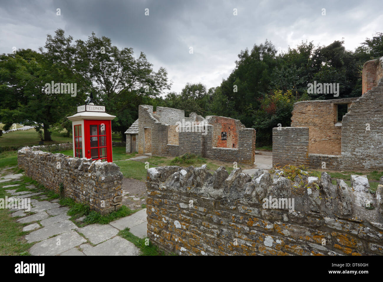 Post Office Row Cottages. Tyneham Abandoned Village on The Lulworth ...