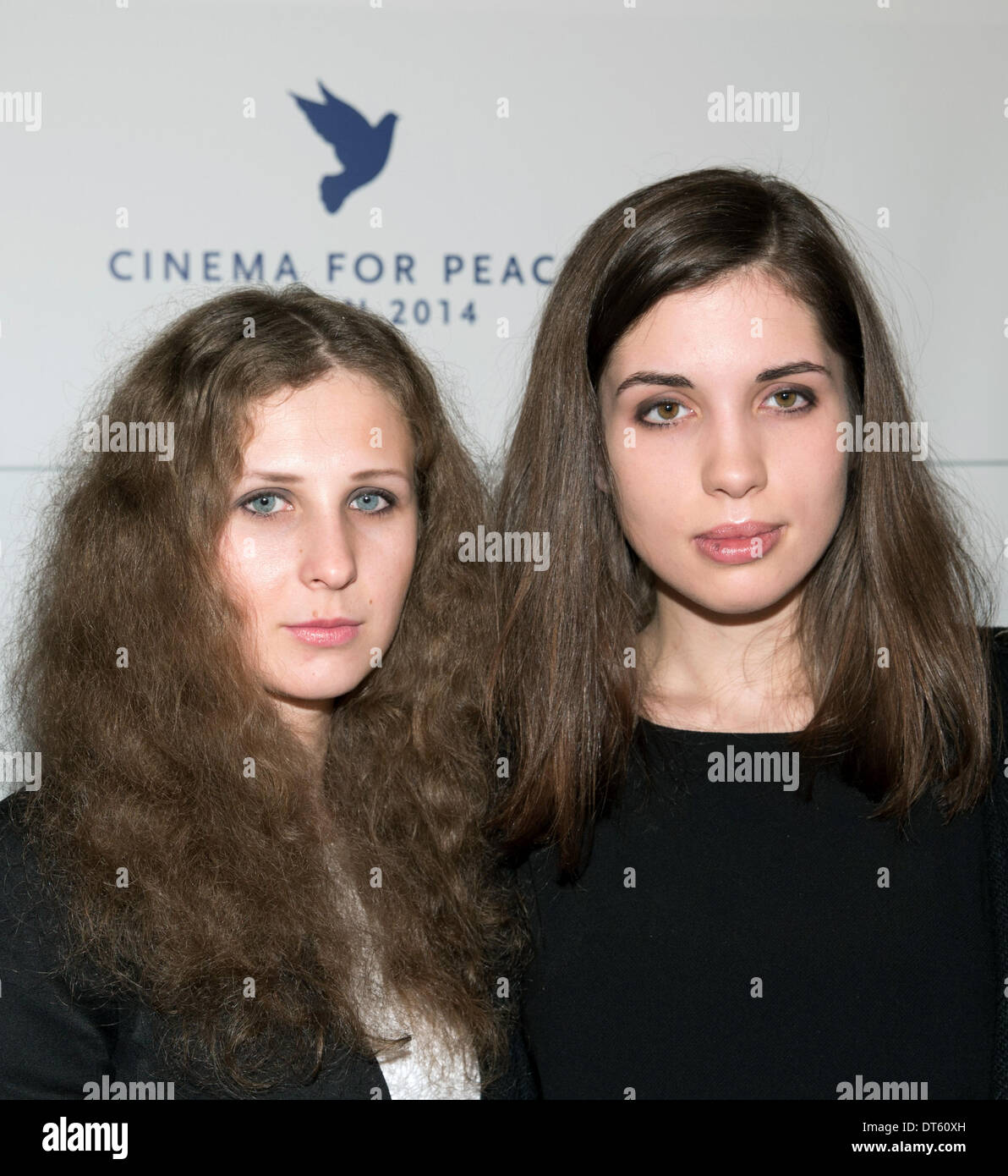 Berlin, Germany. 10th Feb, 2014. Nadezhda Tolokonnikova (R) and Maria ...