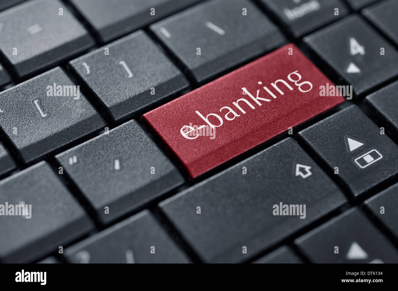 Concept of e-banking. Word e-banking on button of computer keyboard ...
