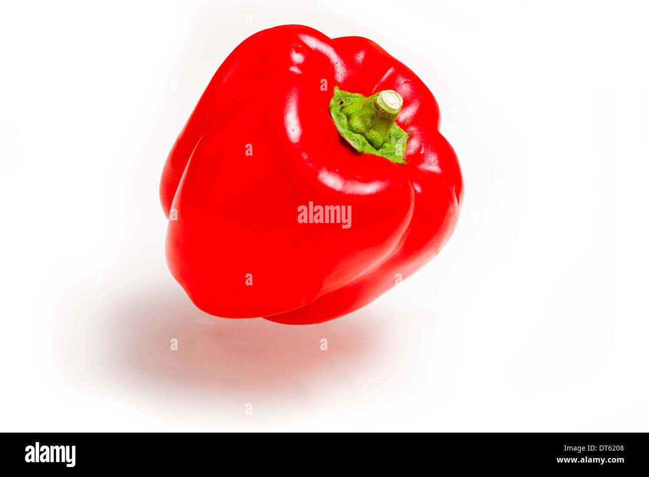 Red paprika on white background Stock Photo - Alamy