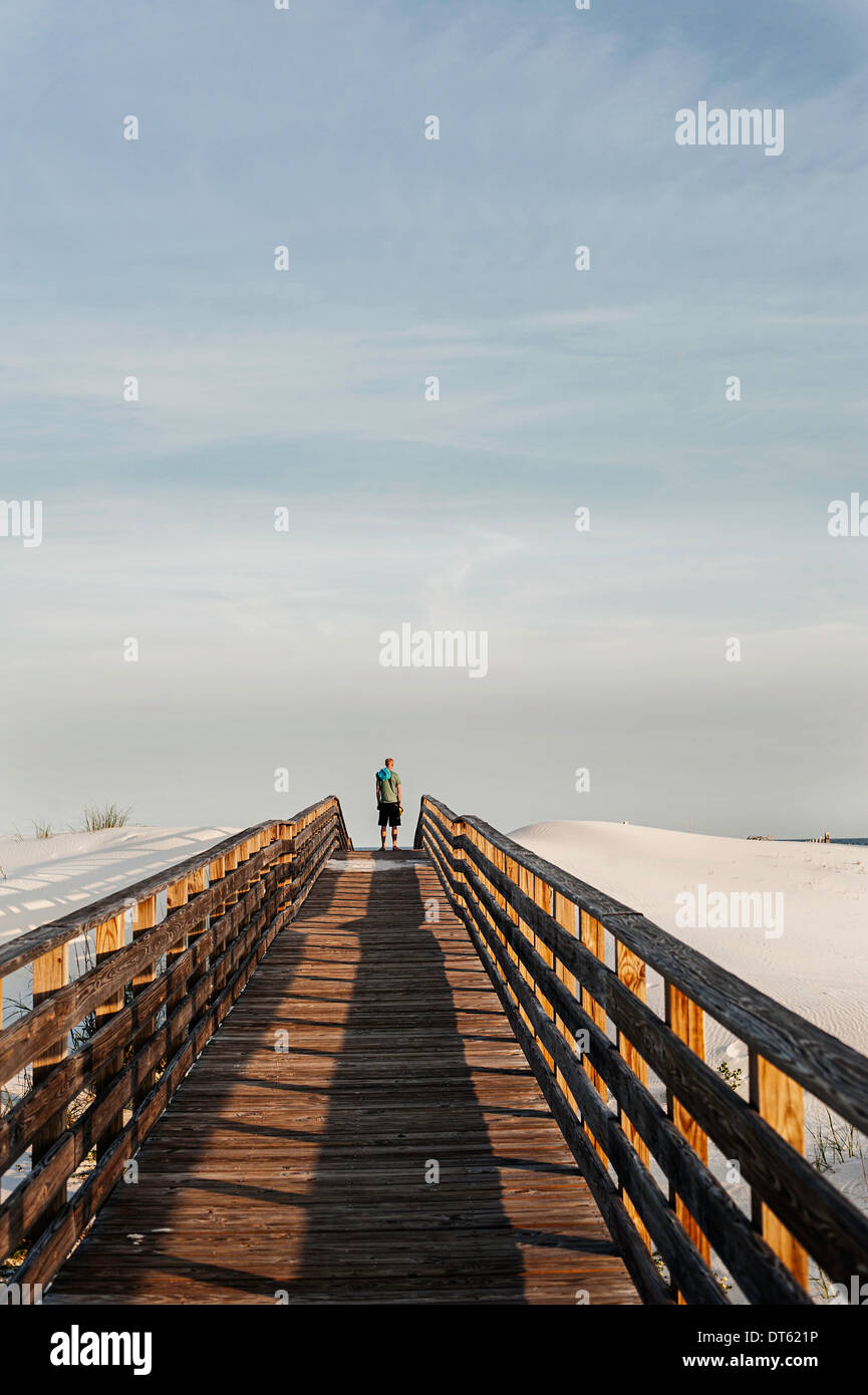 Wide wooden boardwalk hi-res stock photography and images - Alamy