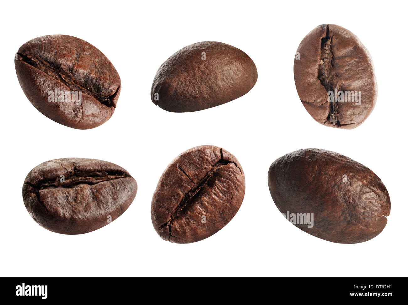 Close up coffee beans. Isolated on white background Stock Photo - Alamy