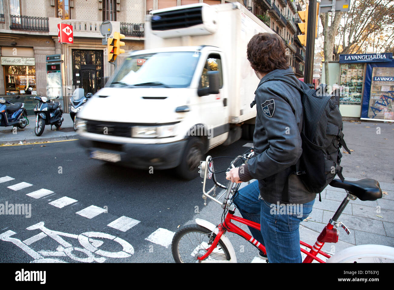 Poor cycle lane hi-res stock photography and images - Alamy
