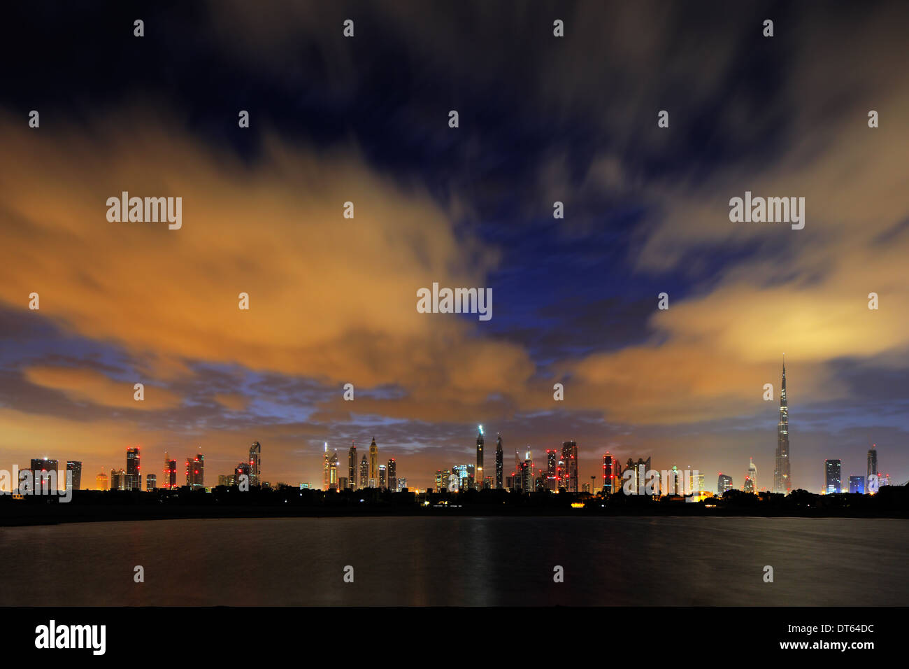 Dubai, UAE: Graphic clouds combined with strong wind to create a ...