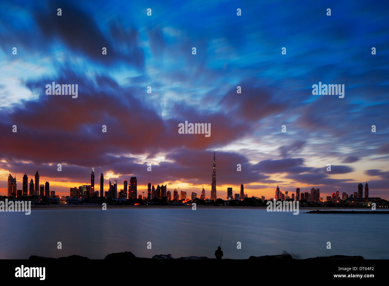 Dubai, UAE: Graphic clouds combined with strong wind to create a ...