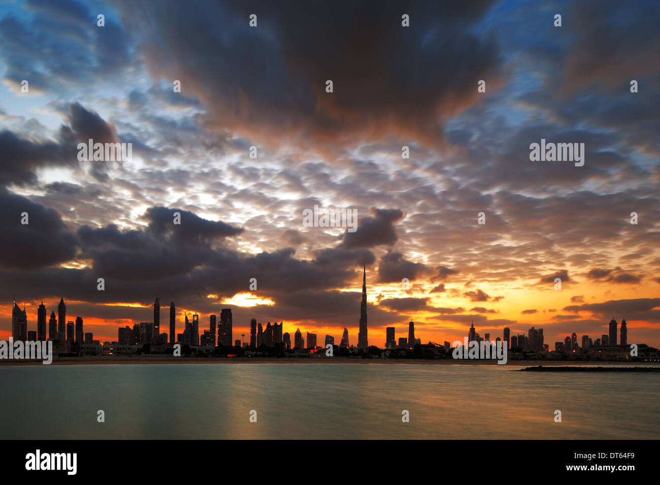 Dubai, UAE: Graphic clouds combined with strong wind to create a ...