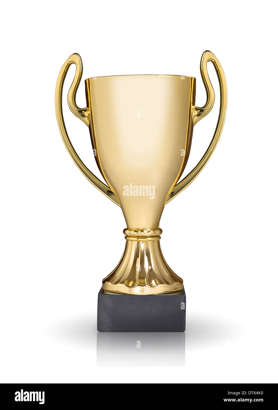 photo of golden trophy isolated on white Stock Photo - Alamy
