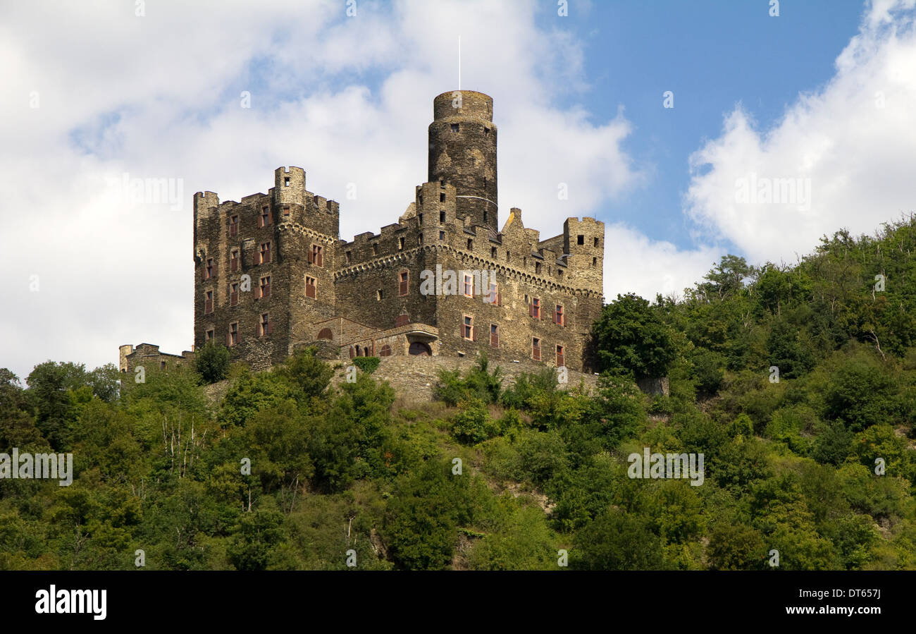 Castle Maus in the Rhine Valley, Germany, Europe Stock Photo - Alamy