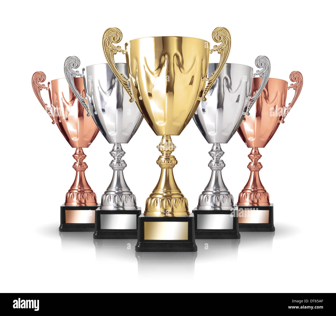 champion trophies isolated on white background Stock Photo - Alamy