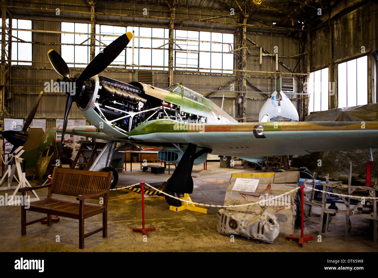 Old fighter jet on display at Brooklands Museum in Weybridge Surrey ...