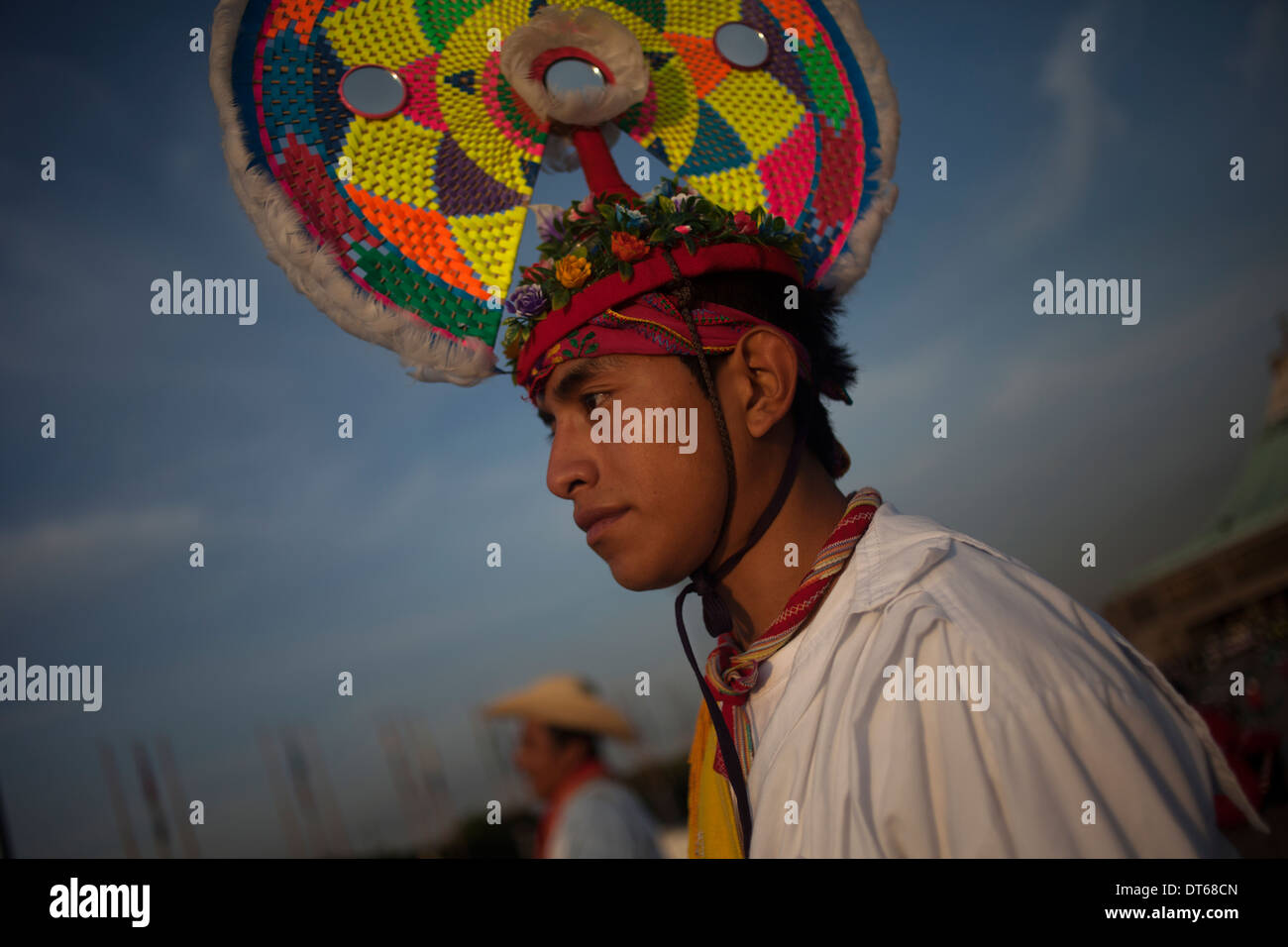 A Totonacan indigenous teenage from Papantla, Veracruz, dances at the ...