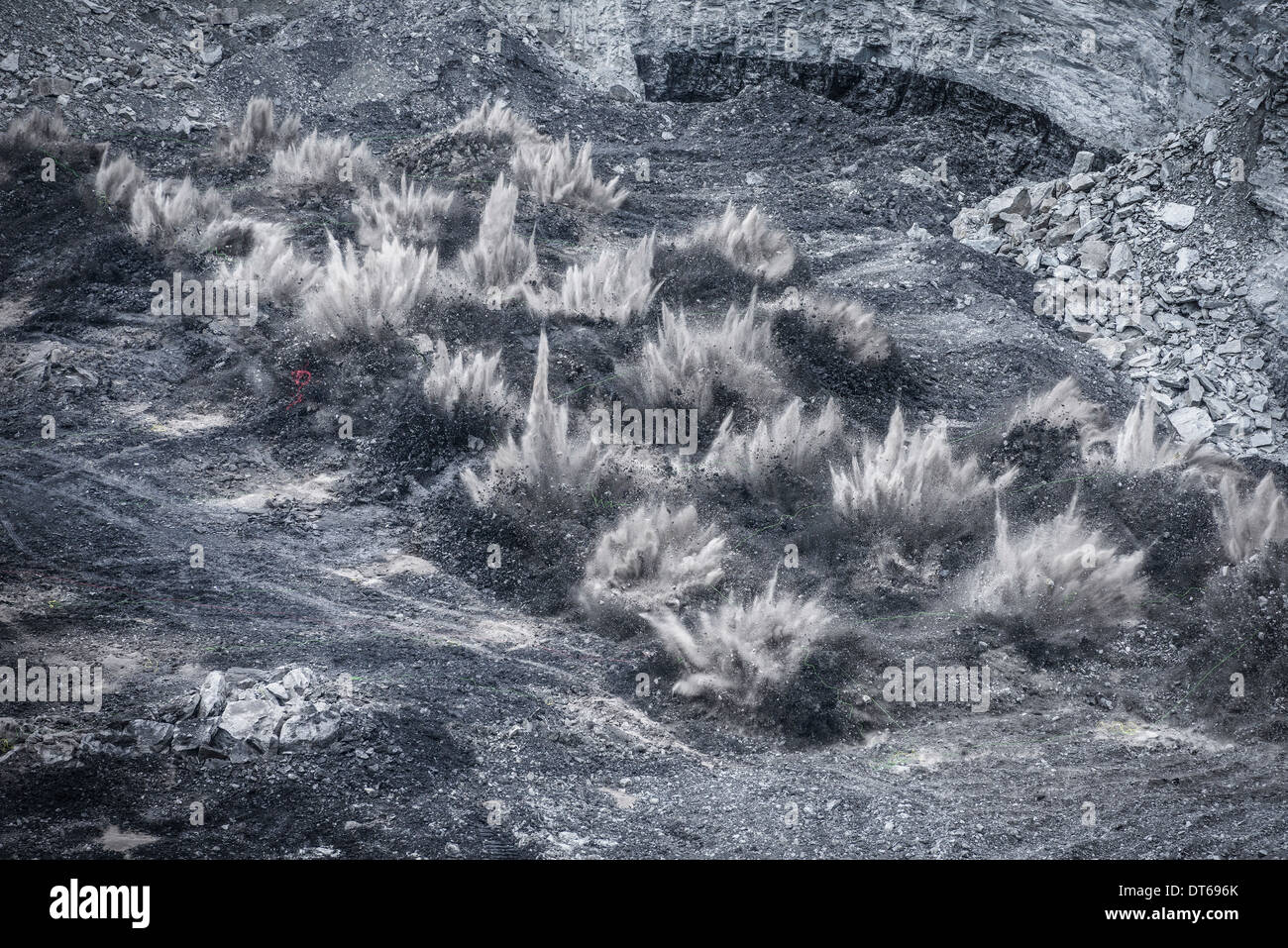 Blasting explosion in surface coal mine Stock Photo: 66521803 - Alamy