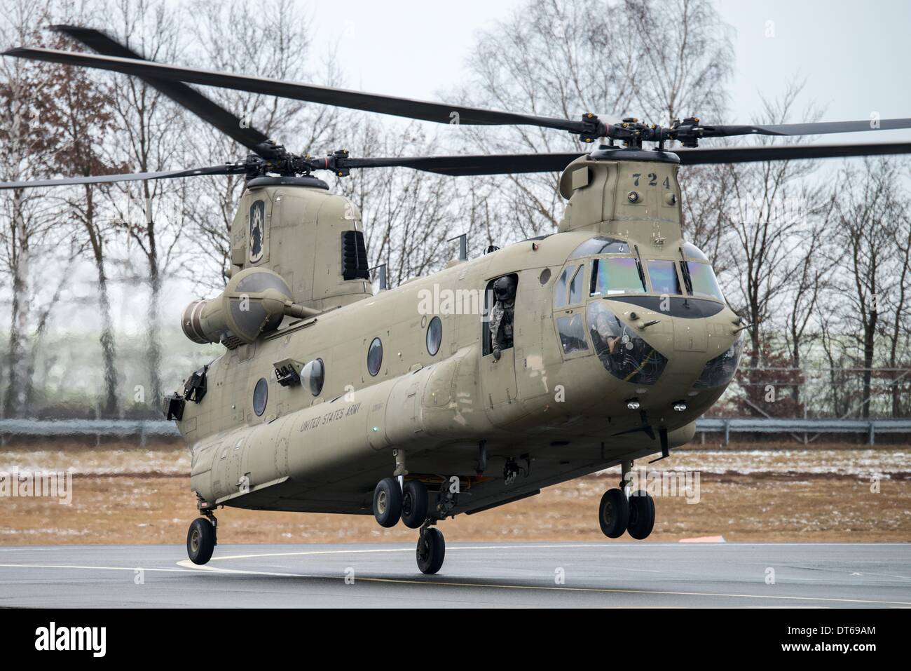 Grafenwoehr, Germany. 10th Feb, 2014. A Boeing CH-47 Chinook helicopter ...
