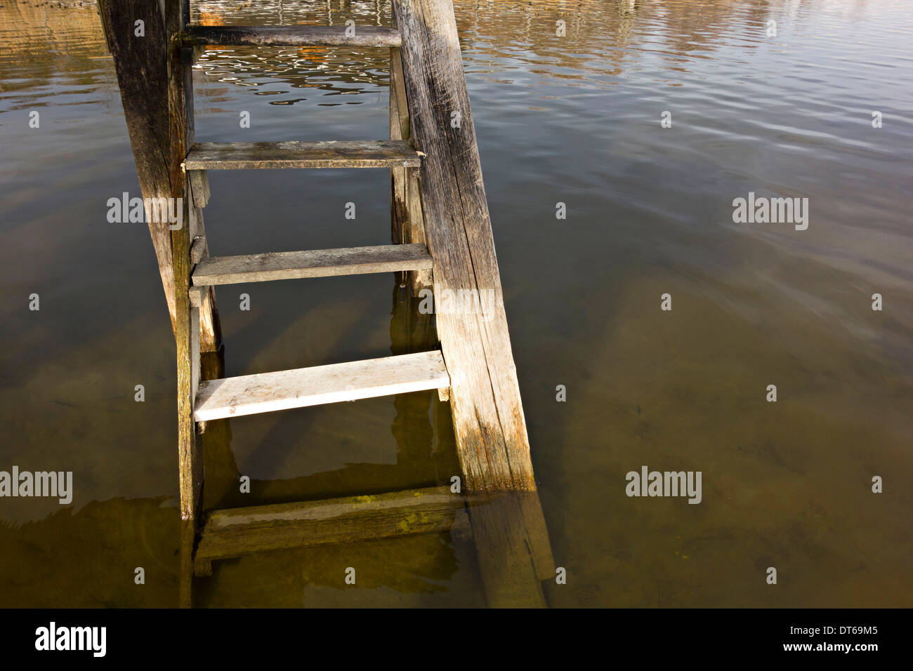 Wooden steps from pier water hi-res stock photography and images - Alamy