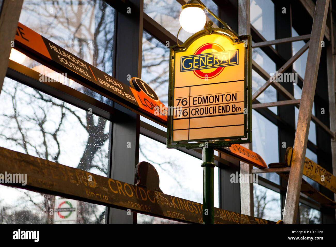 Bus stop sign surrey hi-res stock photography and images - Alamy