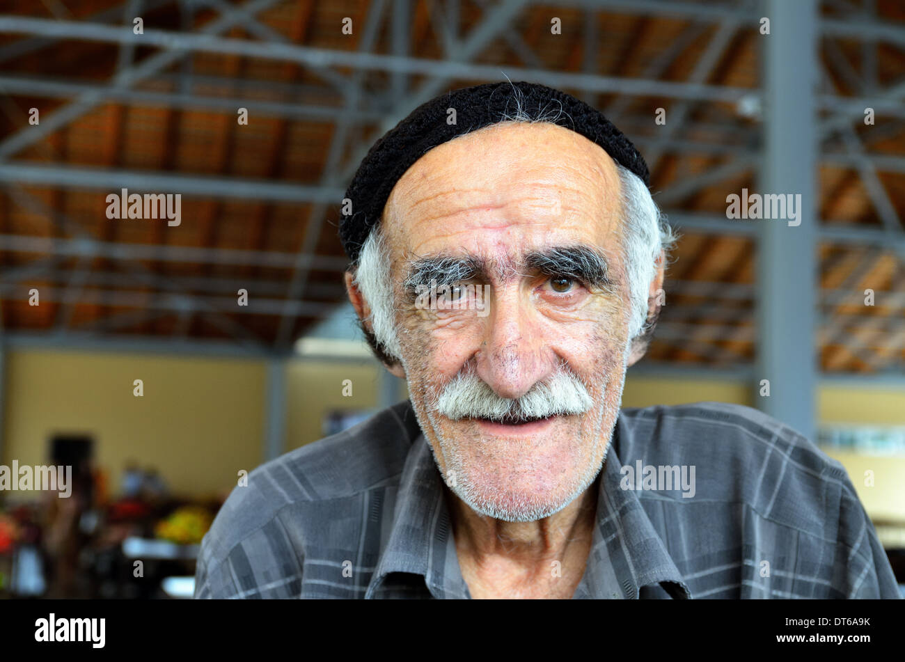 Senior Georgian man on bazaar, Batumi, Republic of Georgia Stock Photo ...