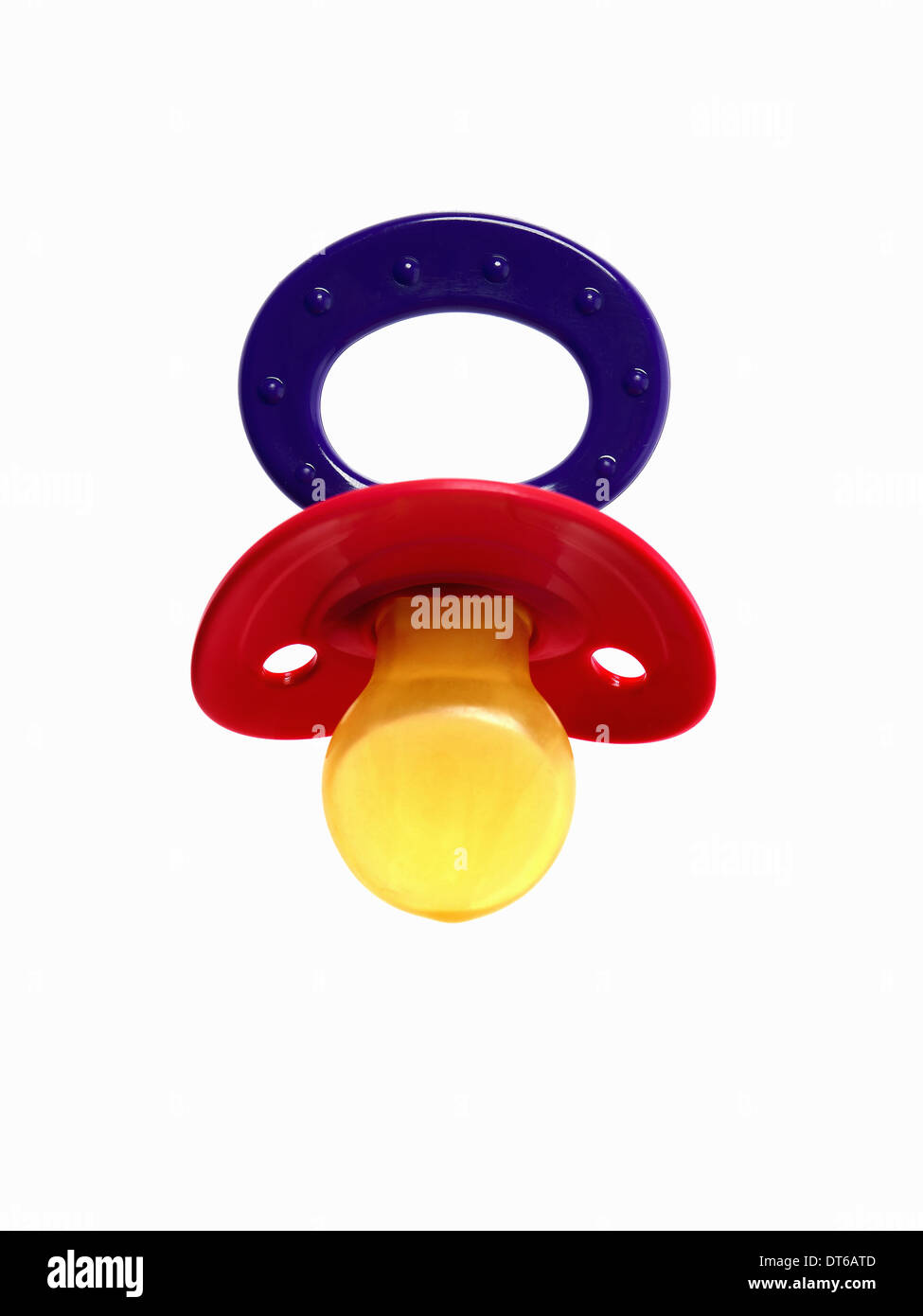 A coloured plastic baby pacifier, dummy or soother Stock Photo - Alamy