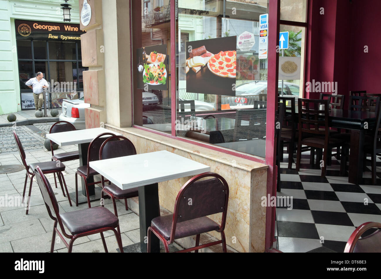 Street cafe, Batumi, Republic of Georgia Stock Photo - Alamy