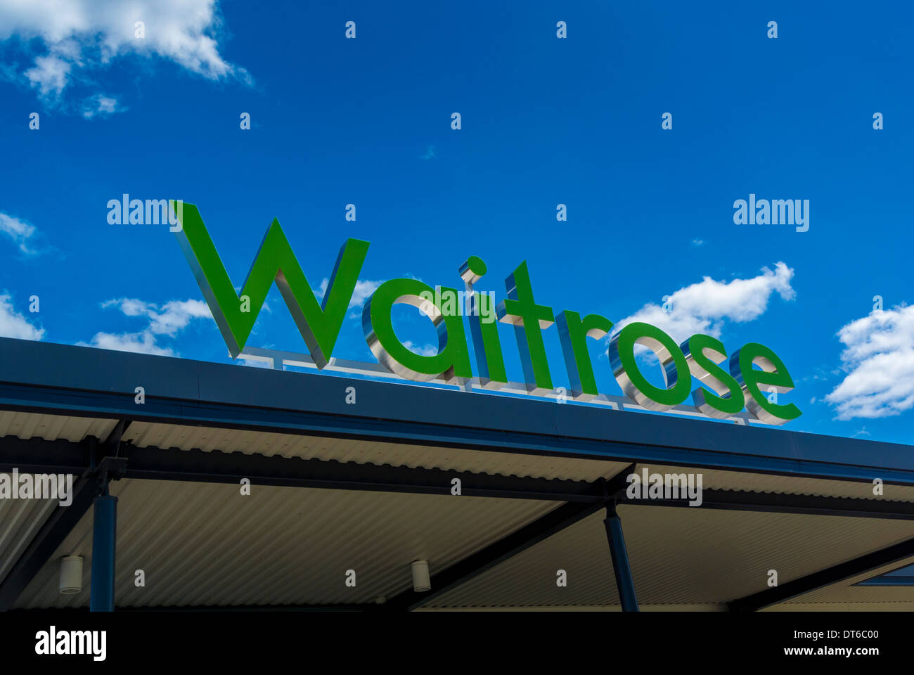 Waitrose supermarket sign Stock Photo - Alamy