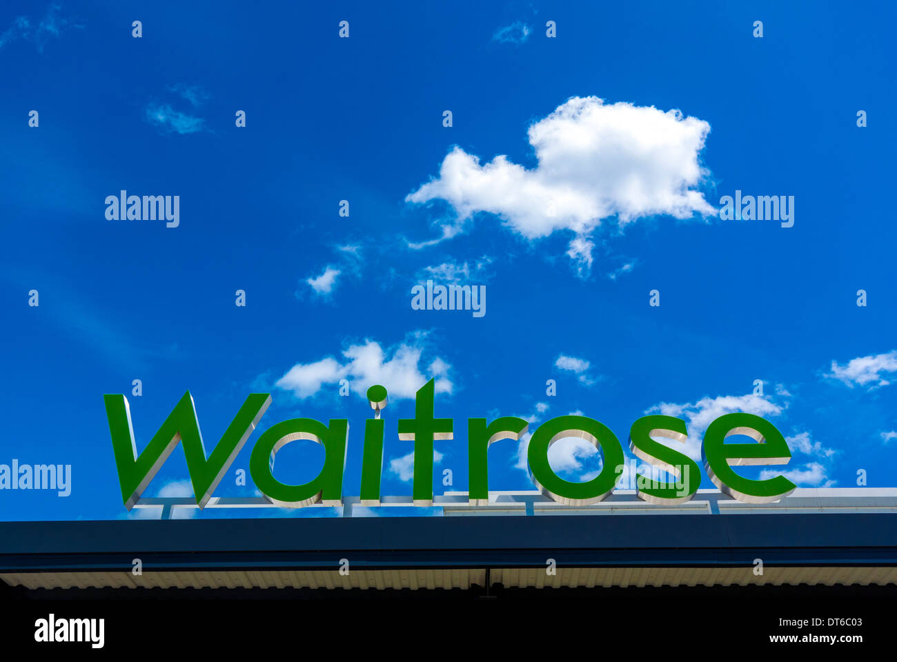 Waitrose supermarket sign Stock Photo - Alamy