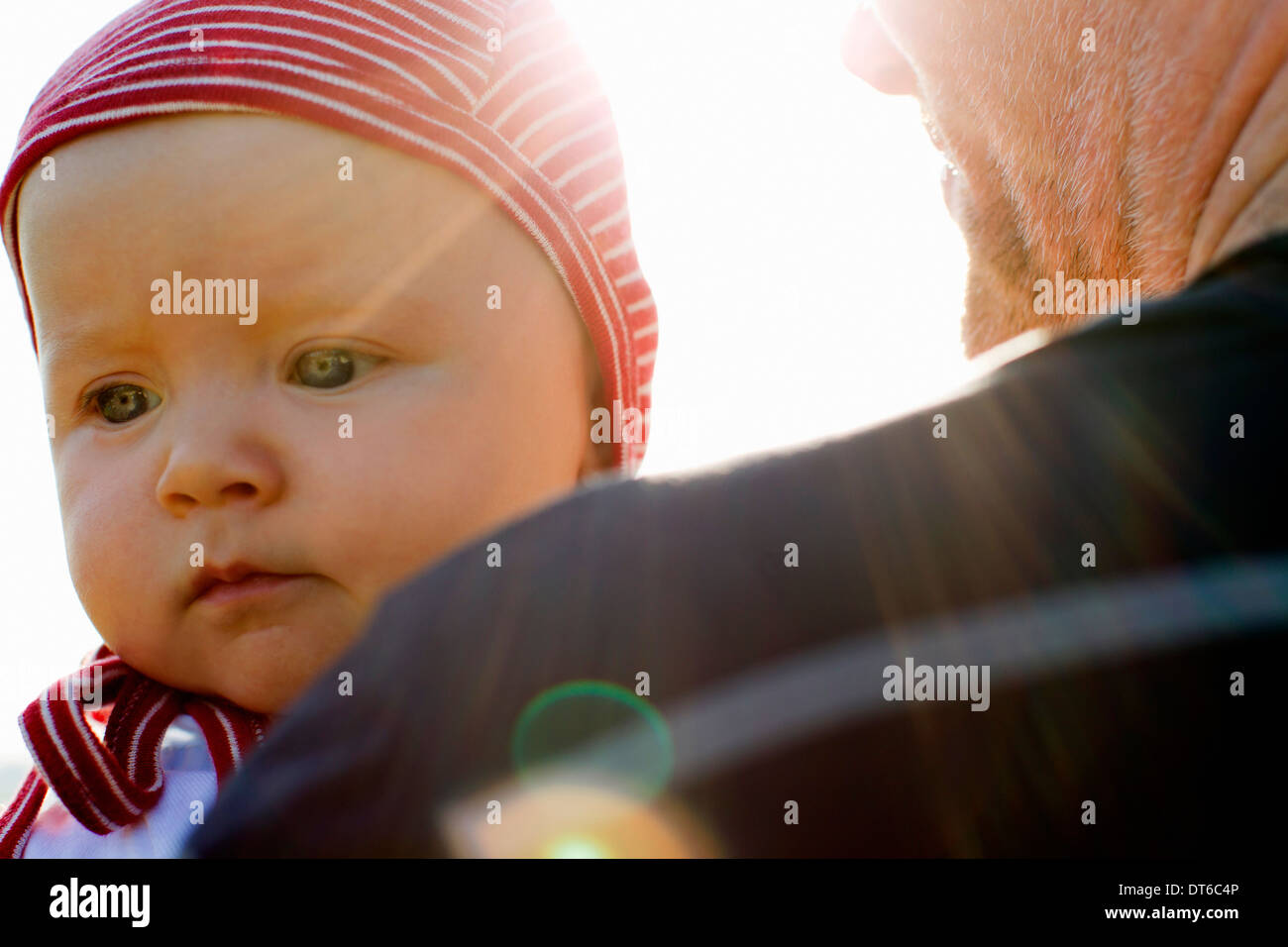 Father with baby daughter close-up Stock Photo - Alamy