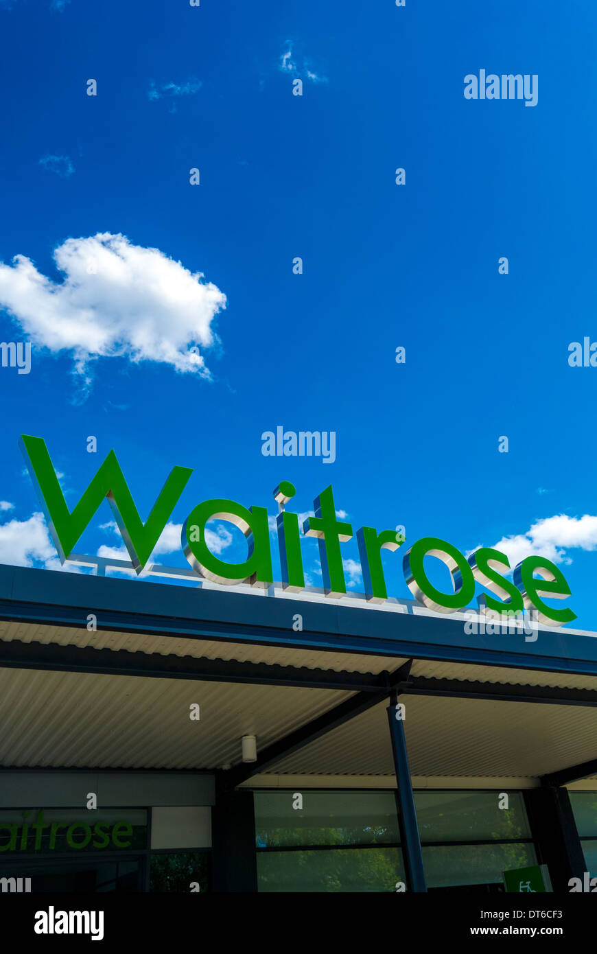 Waitrose supermarket sign Stock Photo - Alamy
