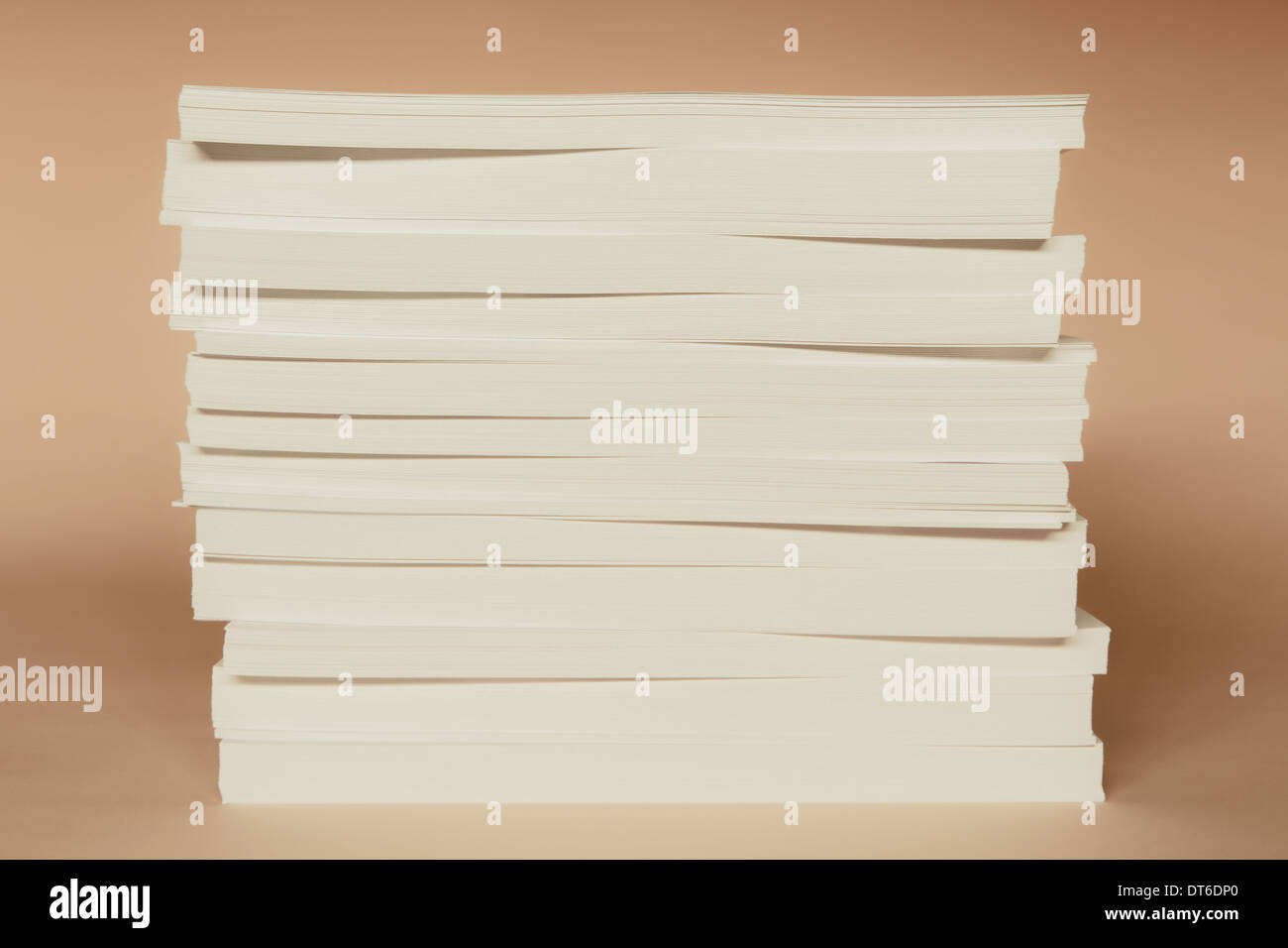 A stack of recycled white paper, paper supplies Stock Photo - Alamy