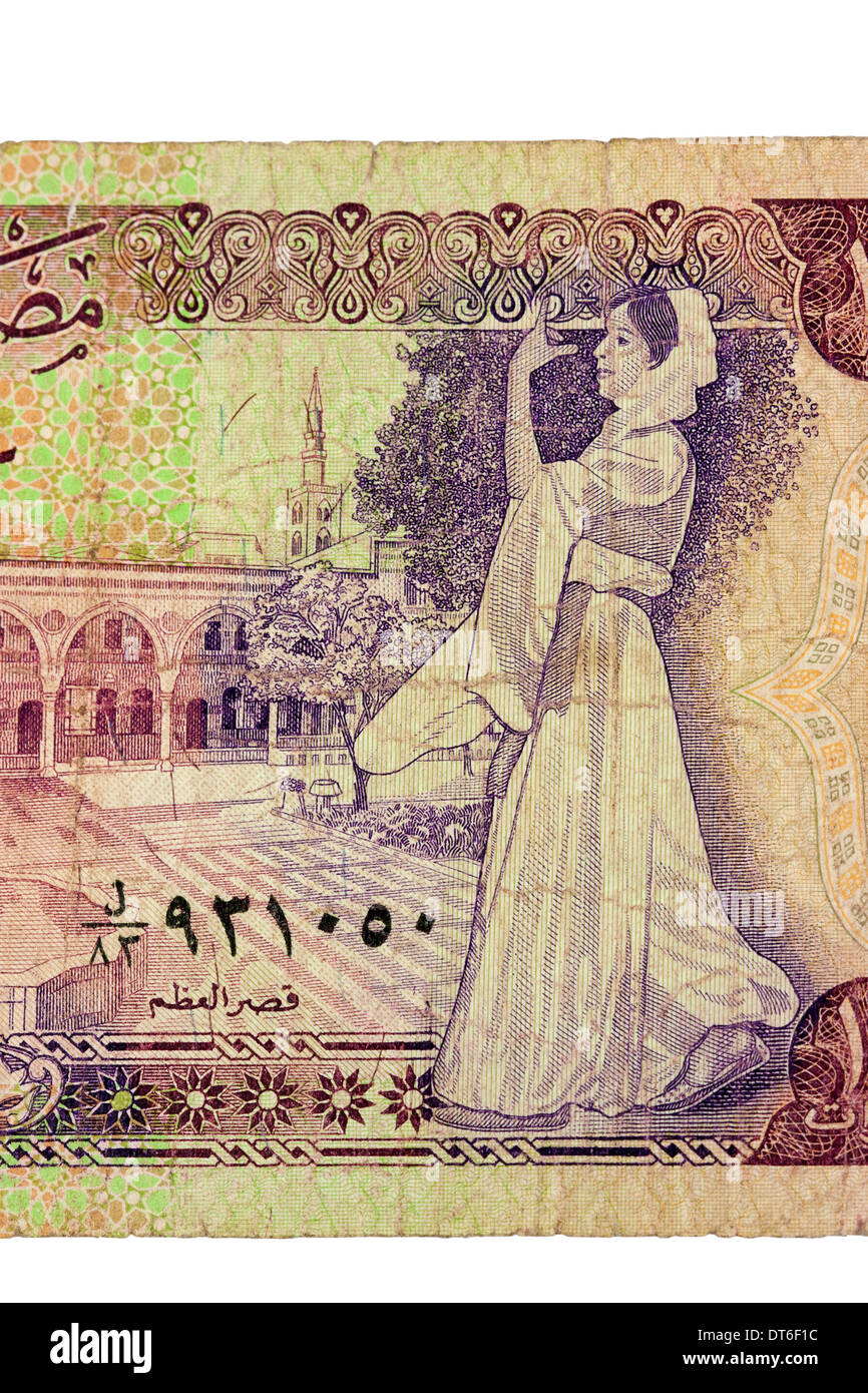 Ten Syrian pounds banknote fragment used macro Stock Photo - Alamy