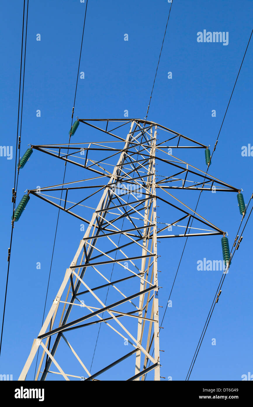 Energy, Power, Electricity, Pylons and overhead cables in the Hampshire ...