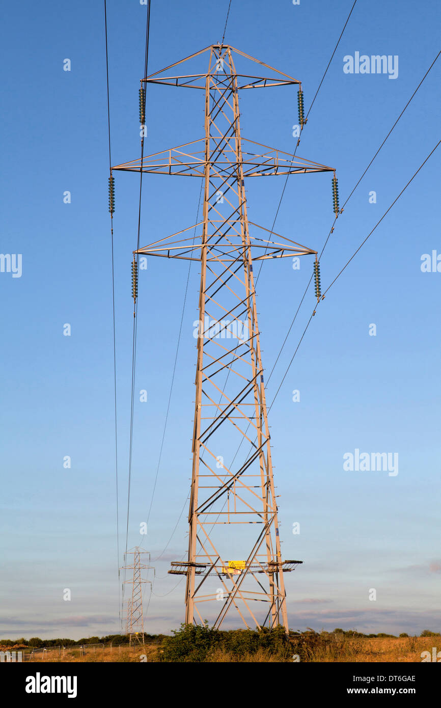 Energy, Power, Electricity, Pylons and overhead cables in the Hampshire ...