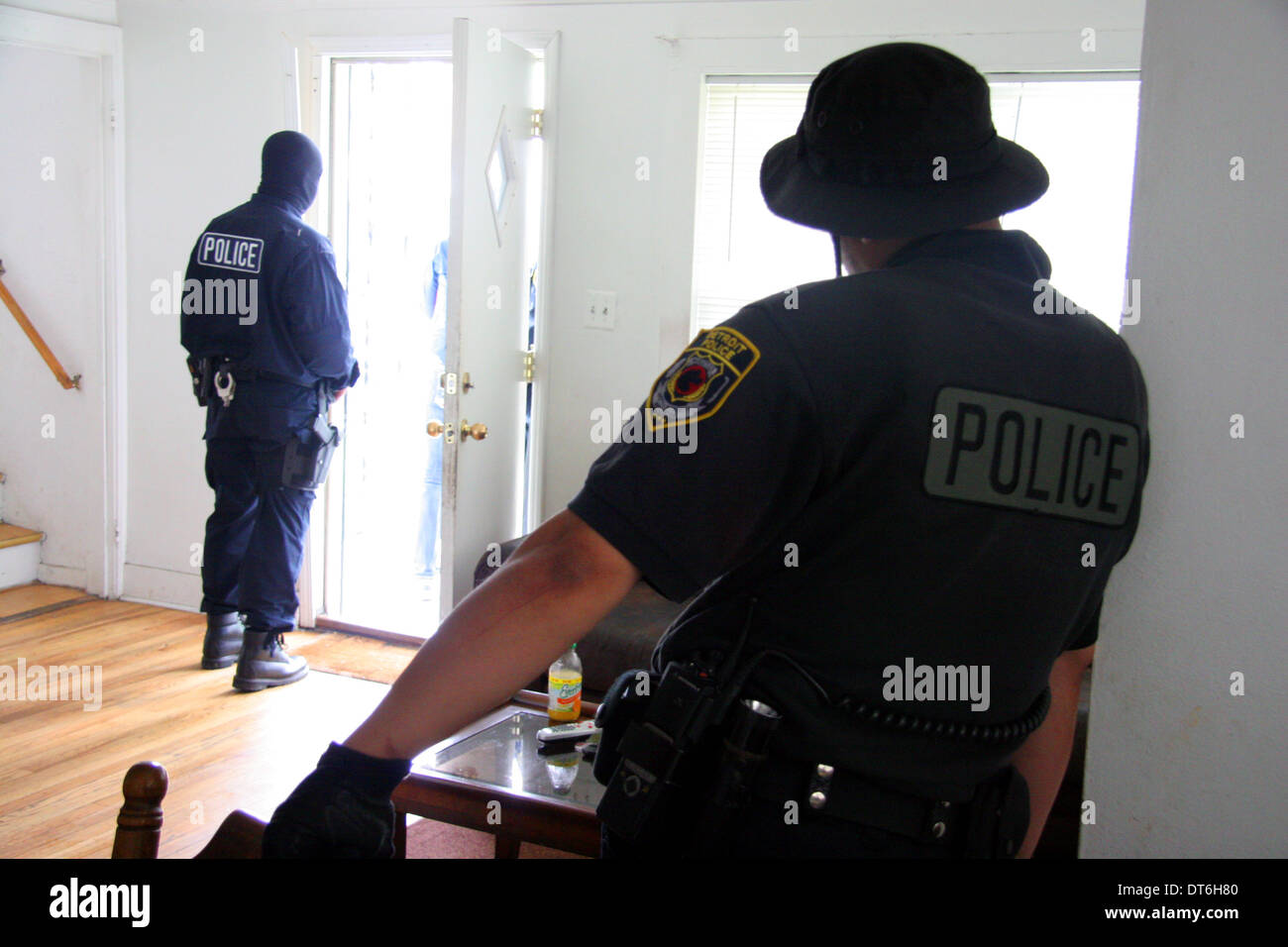 Detroit Police Department Narcs during a raid on a house in Detroit ...