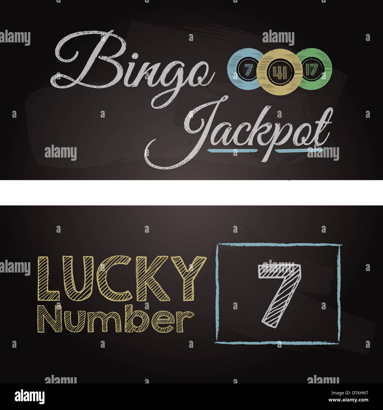 Bingo Chalkboard Banners Stock Photo - Alamy