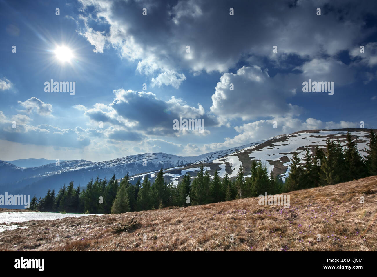 High mountain in spring time Stock Photo - Alamy