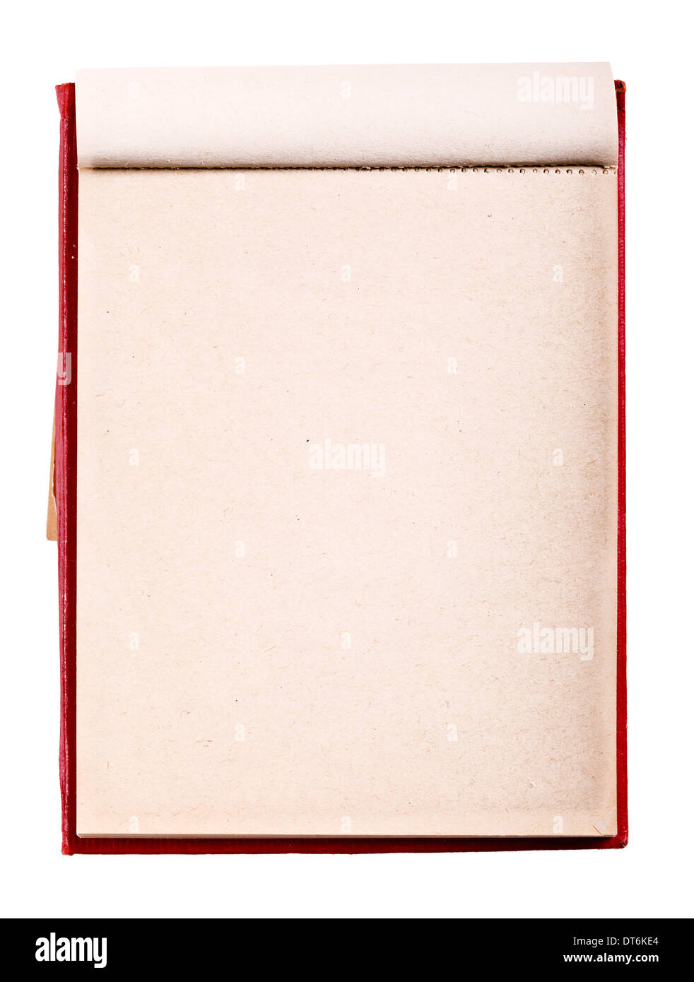 Open Blank Page Notebook. Old Paper Notepad Isolate On White Background ...