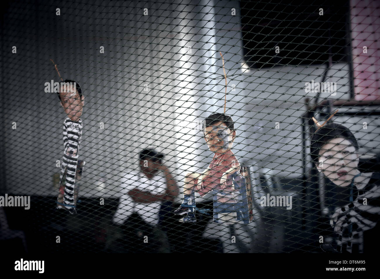 Pathumwan, Bangkok, Thailand. 8th Feb, 2014. Pictures of former PM ...