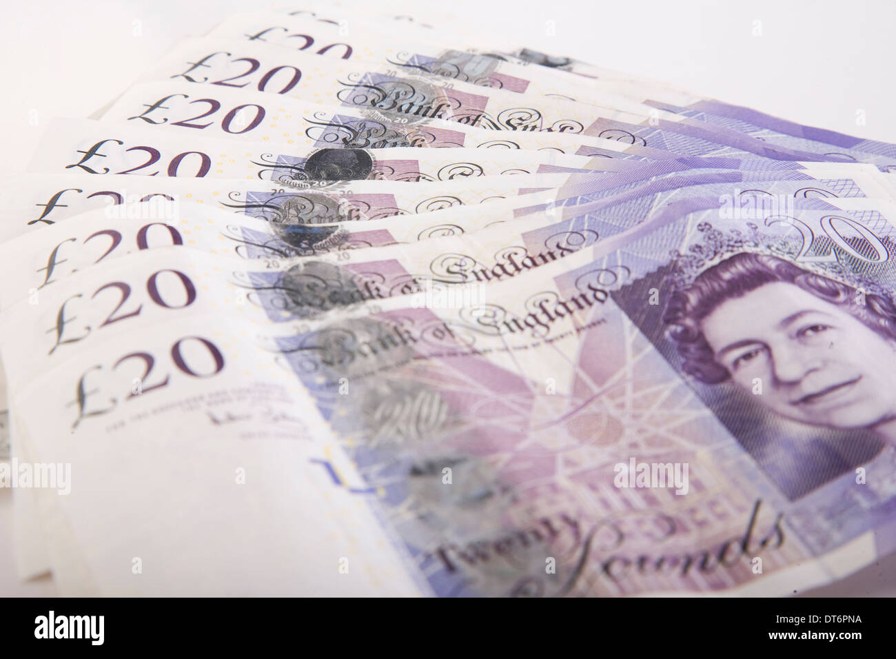 Fan of £20 notes Stock Photo - Alamy