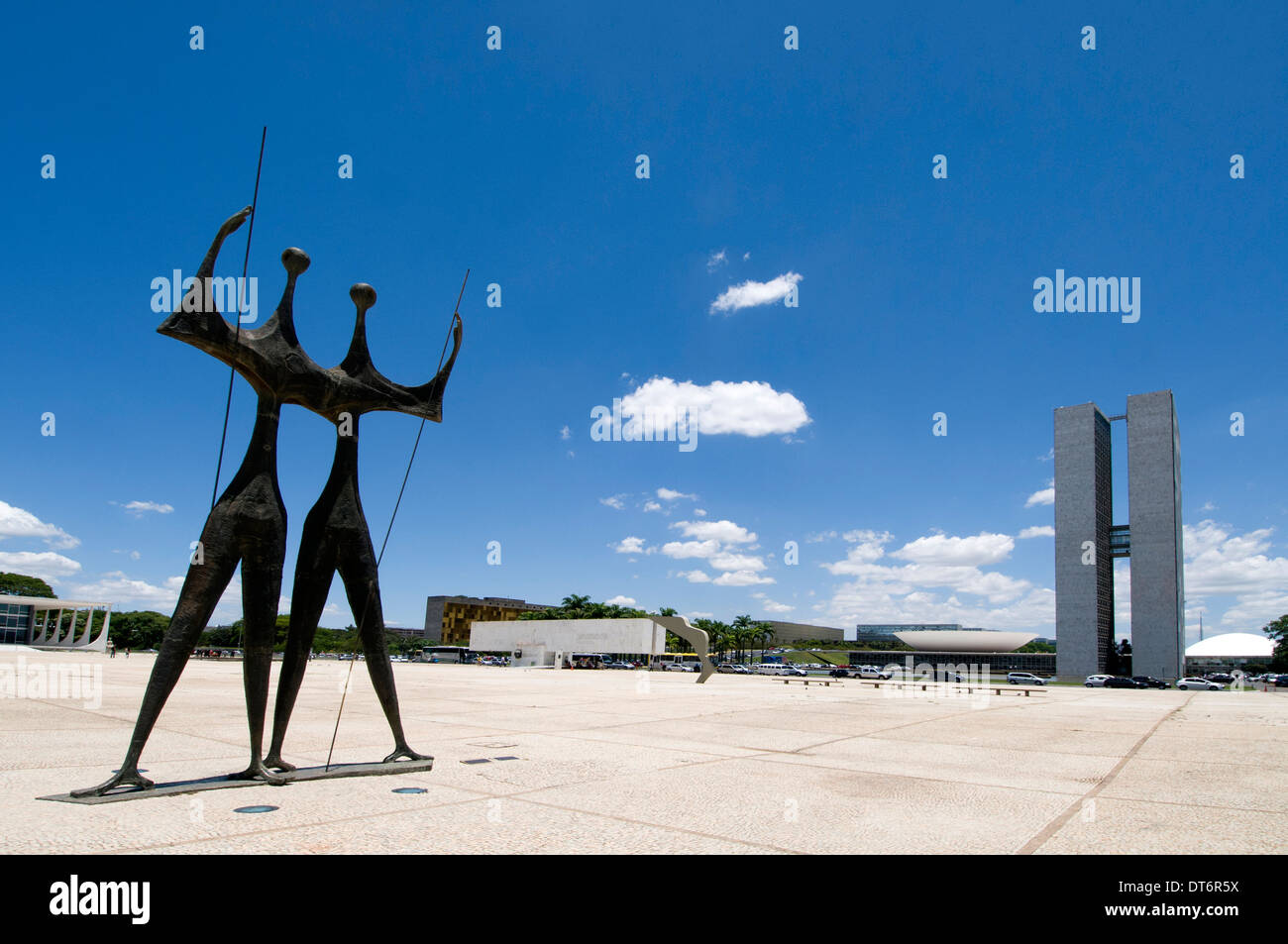 Bronze sculpture named Os Candangos (The Warriors) is a memorial to the ...