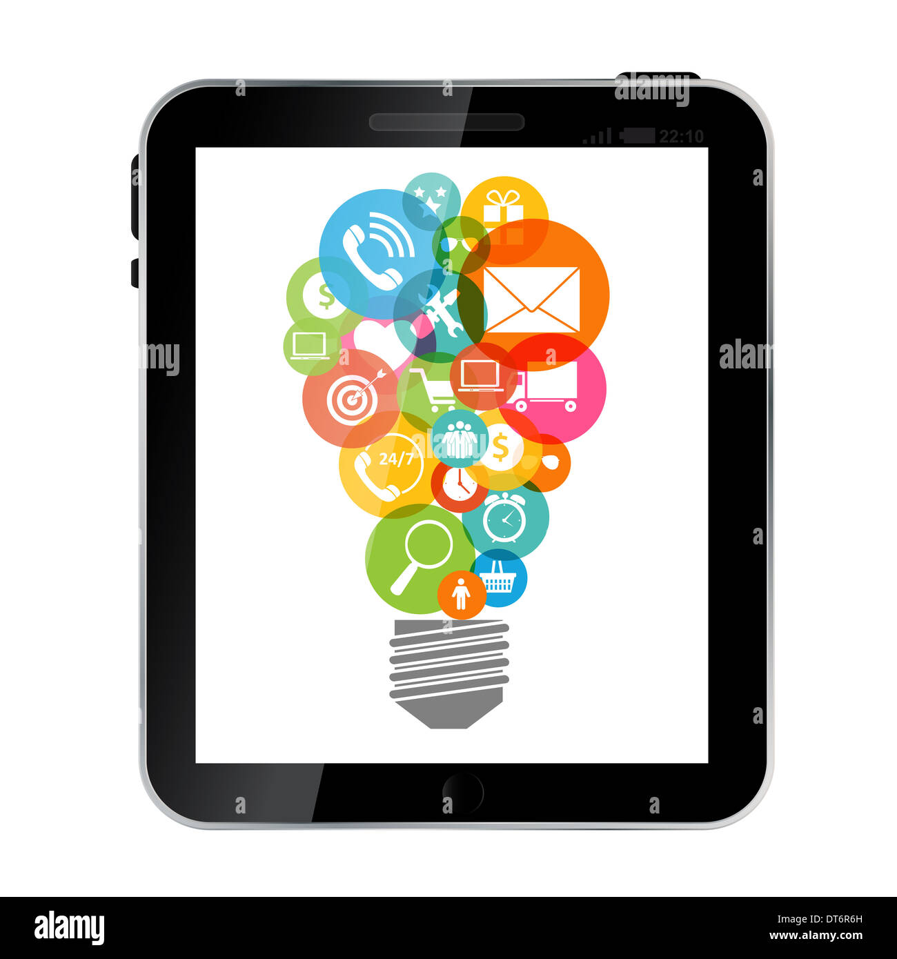 Business Internet for Different Electronic Devices Concept. Vector ...