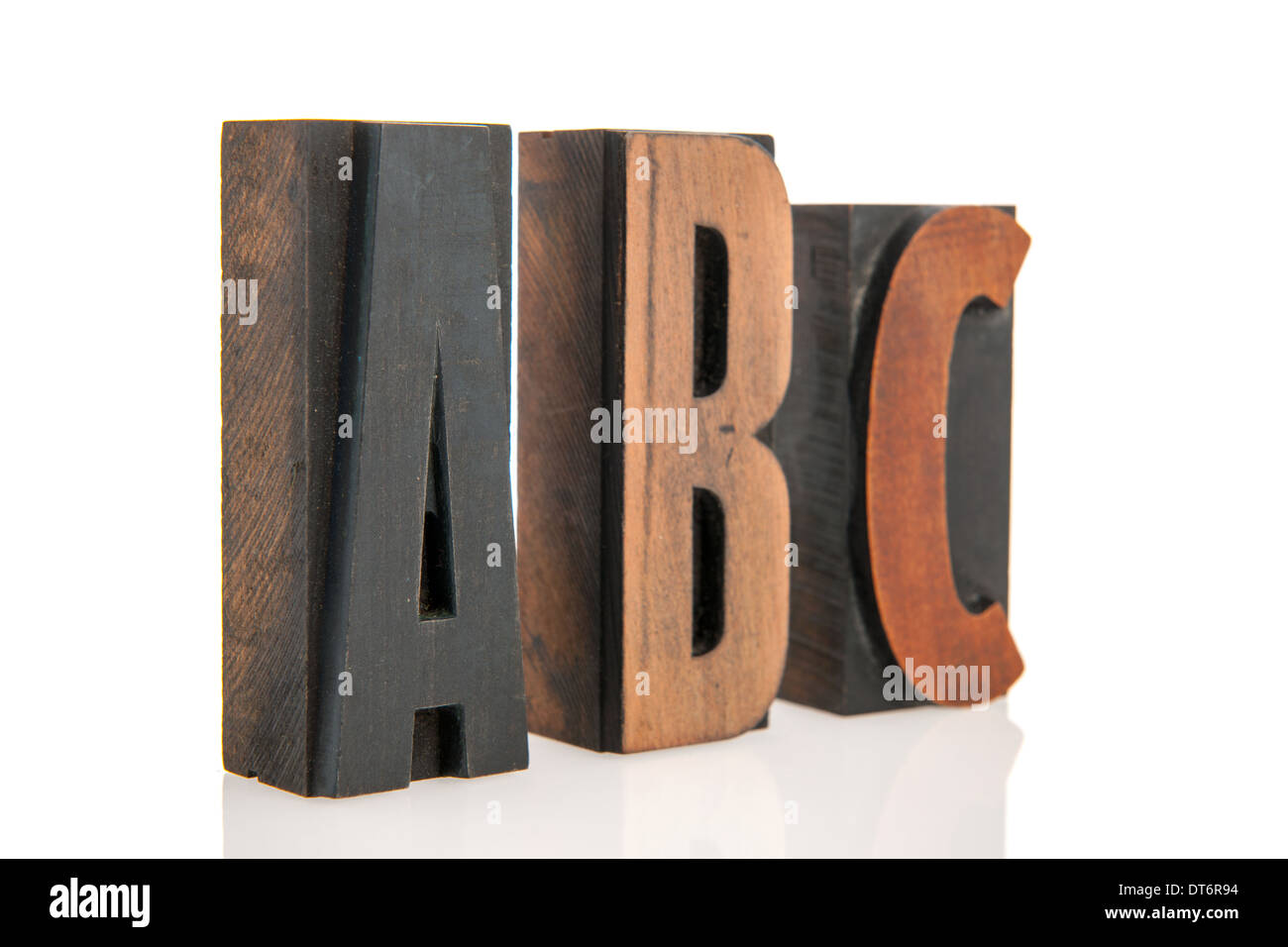 ABC in Print letters isolated over white background Stock Photo - Alamy