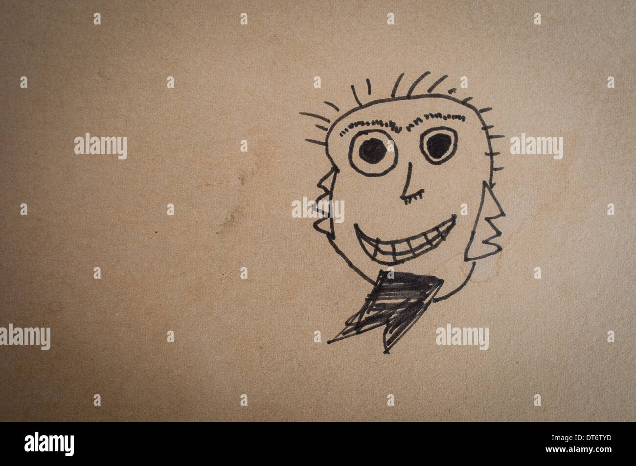 Graffiti character on wall Stock Photo - Alamy