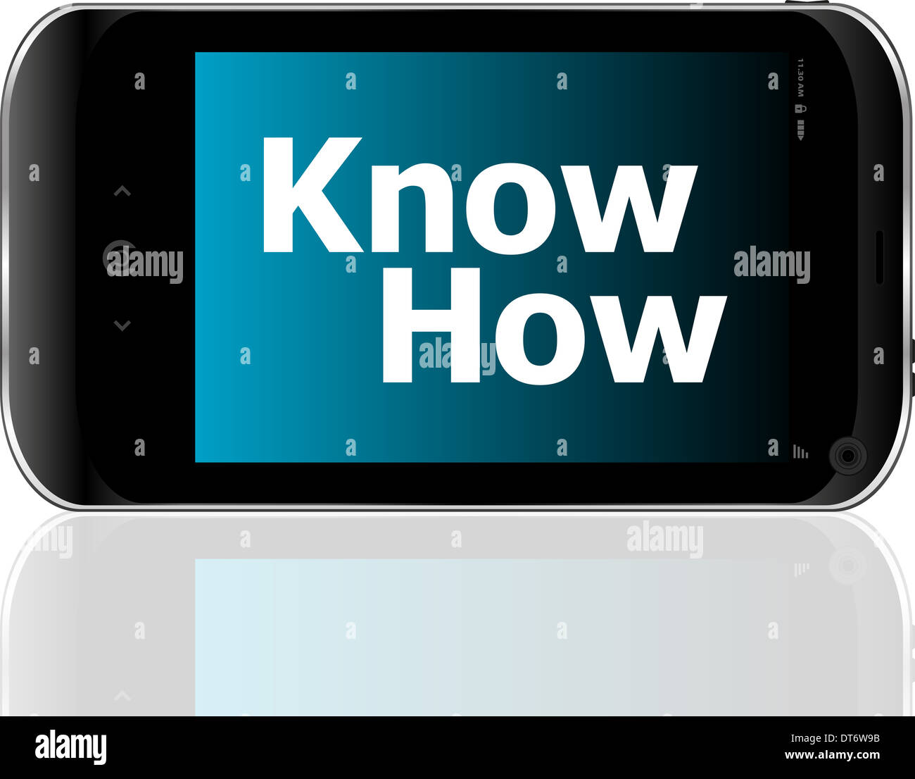smart phone with know how word Stock Photo - Alamy