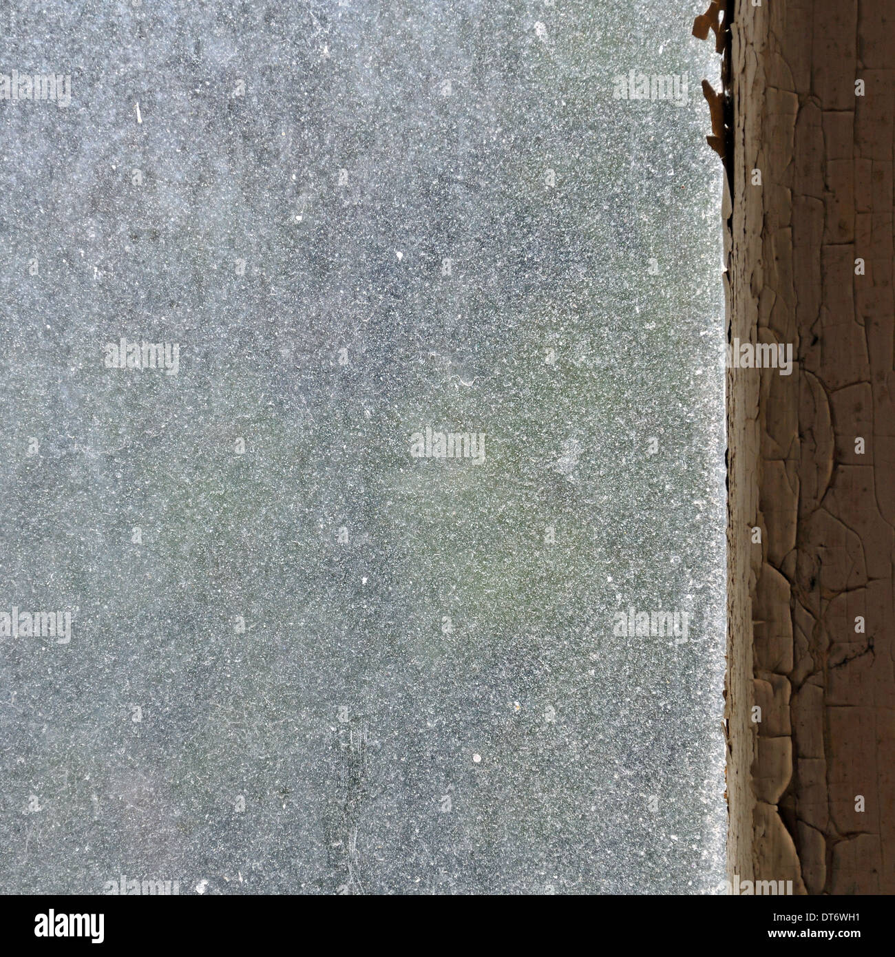 Dusty glass peeling wooden window frame abstract grungy background ...
