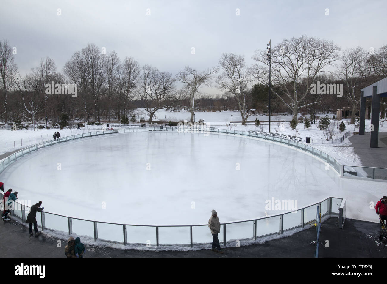 Empty Outdoor Ice Skating Rink