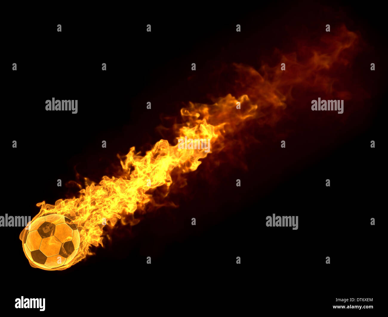 burning soccer ball Stock Photo - Alamy